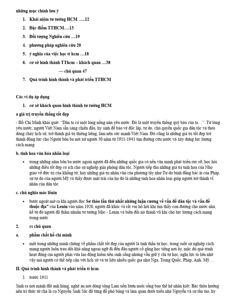 Soan Tu Tuong HCM 2 | PDF