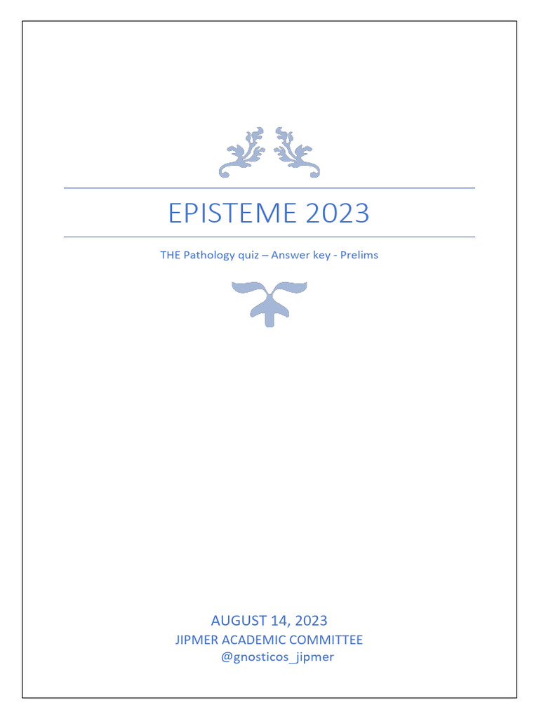 Answers - EPISTEME'23 | PDF
