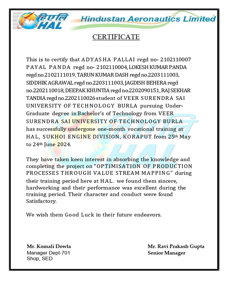 Hal Project Certificate | PDF