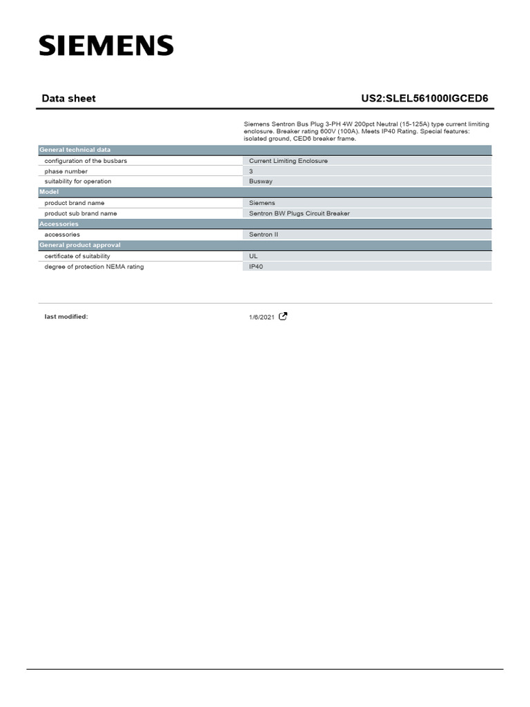US2 SLEL561000IGCED6 Datasheet en | PDF