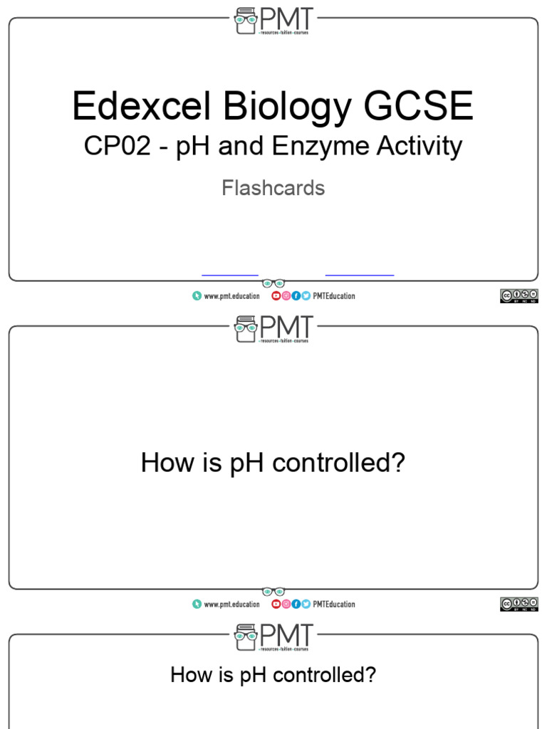 Flashcards - CP 2 PH and Enzyme Activity - Edexcel Biology GCSE | PDF | Ph