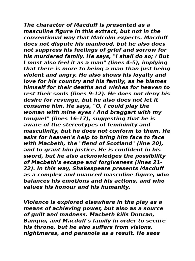 GCSE English Literature Essays Summer Homework | PDF | Macbeth