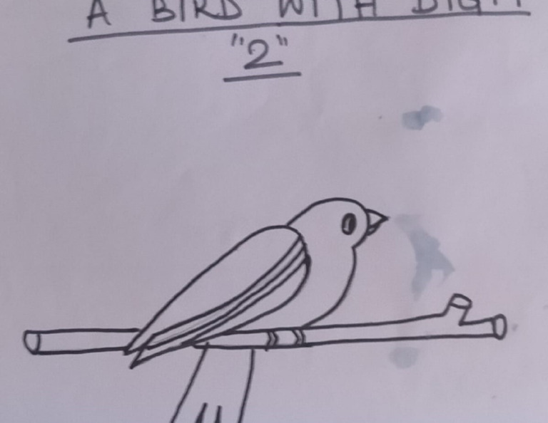 Bird for kids drawn using digit 2 | PDF