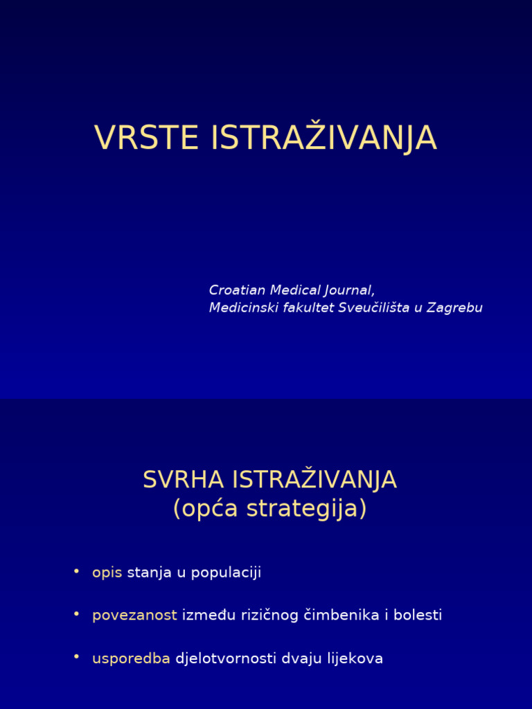 Matko Marusic VrsteIstrazivanja | PDF