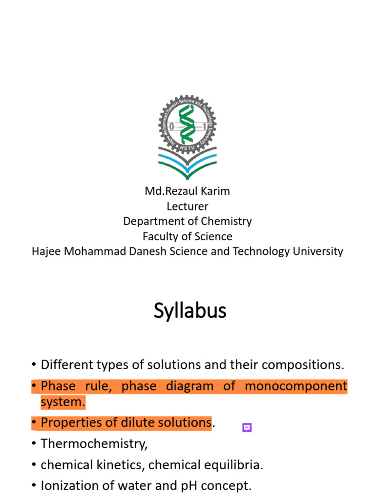 Physical Chemistry by MD Rezaul Karim | PDF | Osmosis | Phase Rule