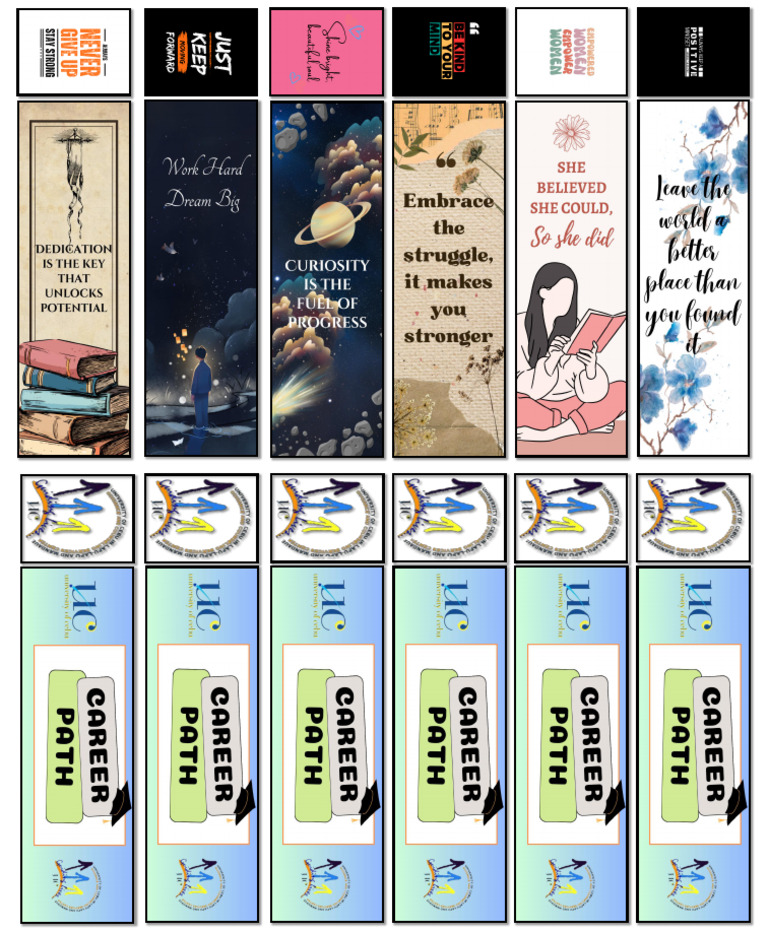 Career Path Bookmark and Keychain 2 | PDF