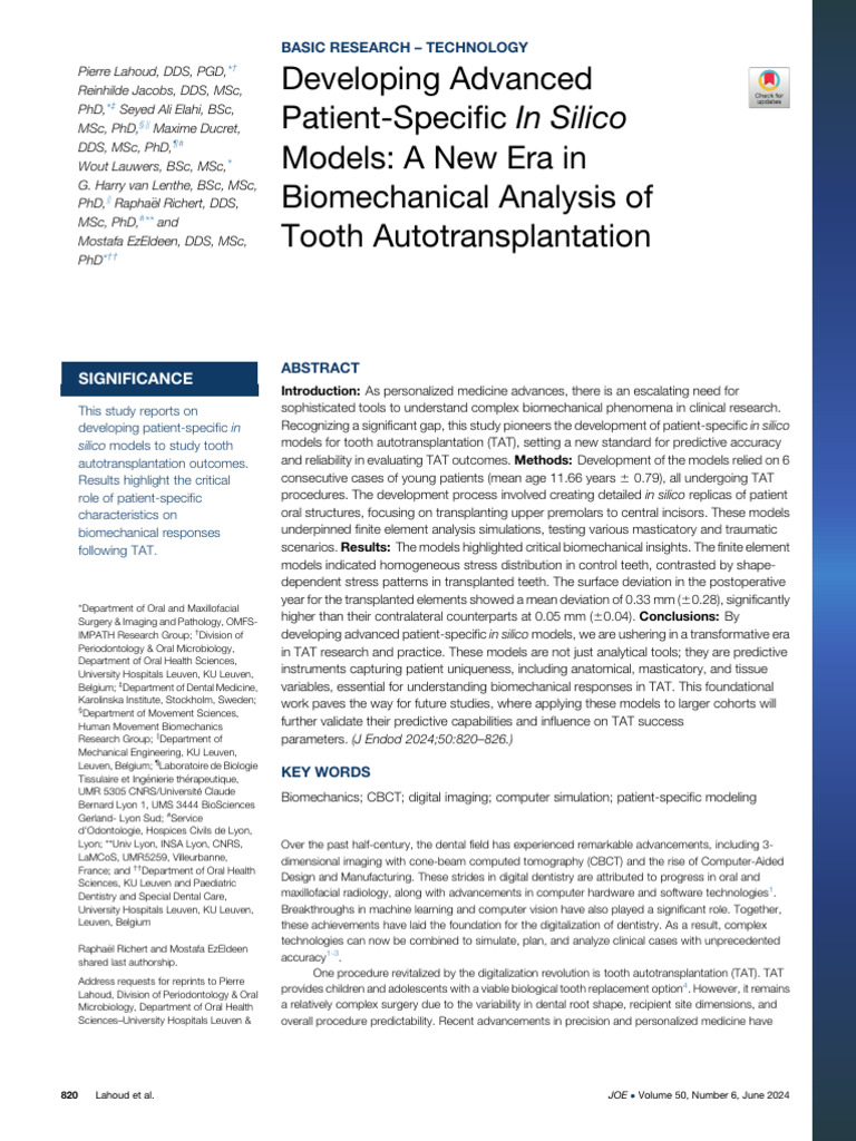 Developing Advanced Patient Specific em in Silico | PDF | Elasticity ...
