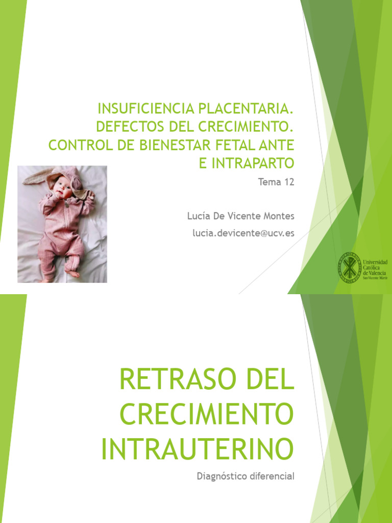Tema 12. RCIU. Bienestar Anteparto e Intraparto | PDF | El embarazo | Feto