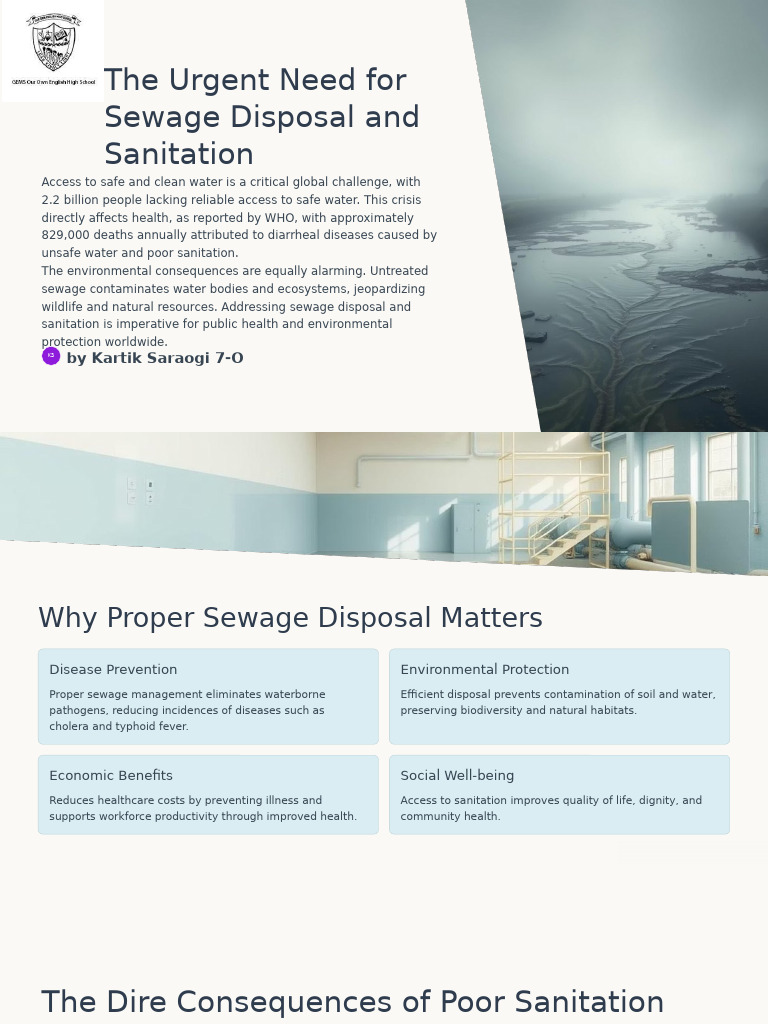 The Urgent Need For Sewage Disposal and Sanitation | PDF | Sewage ...