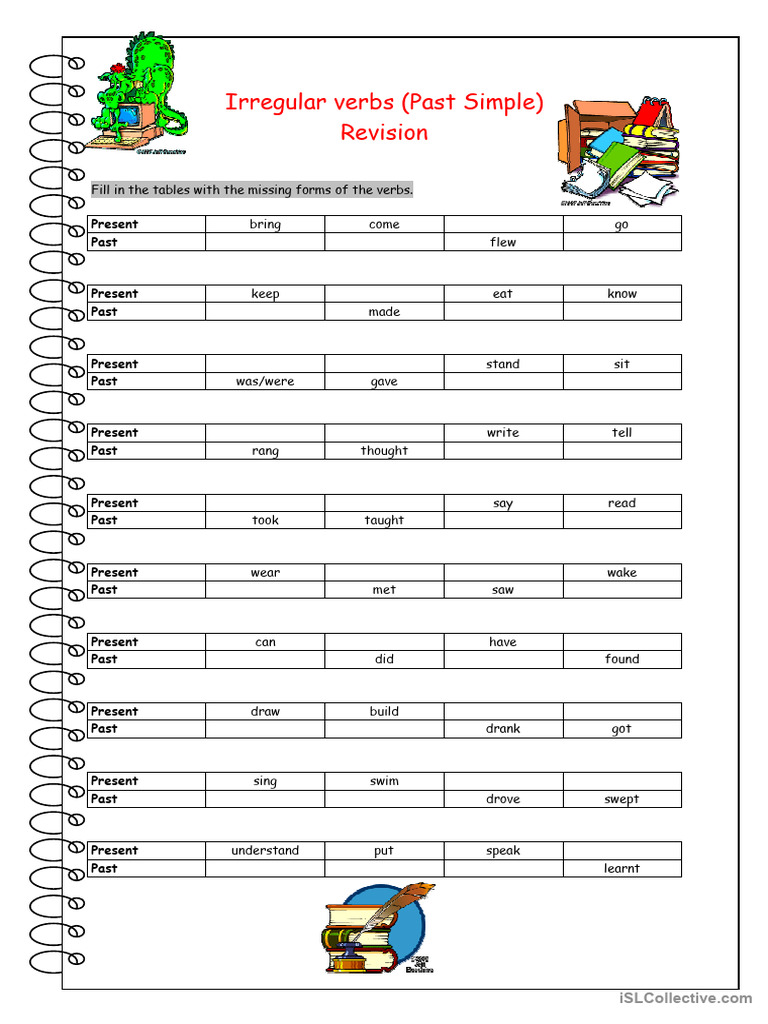 Irregular Verbs - Past Simple Revision | PDF