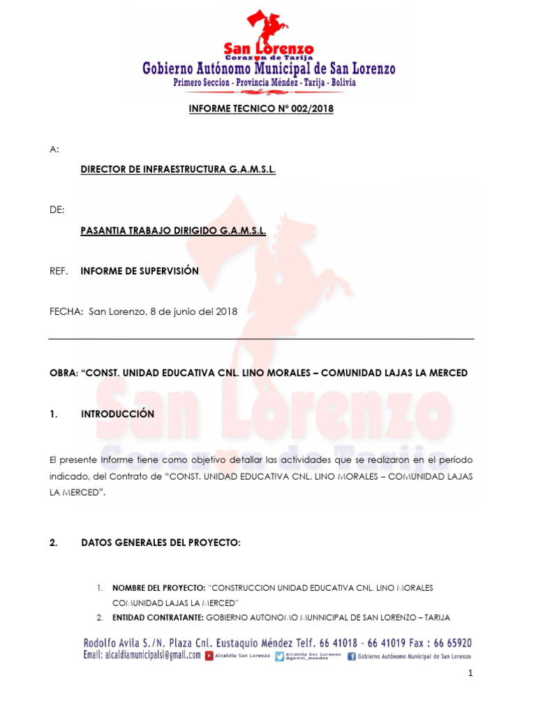 Modelo2. - Informe Tecnico #002 | PDF | Diseño arquitectonico | Arquitectura