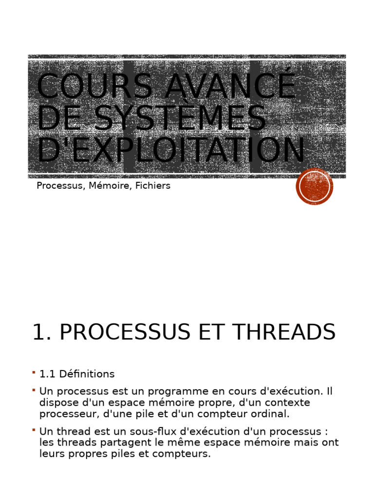 Cours Systemes Exploitation | PDF