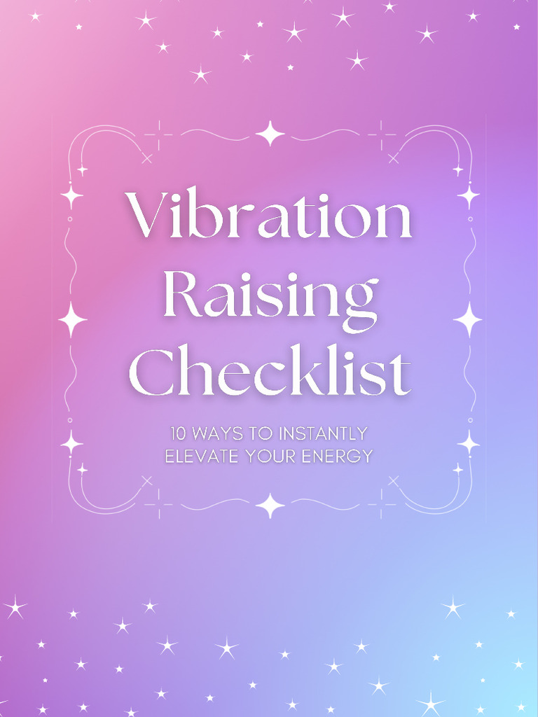 Vibration Raising Checklist | PDF | Laughter