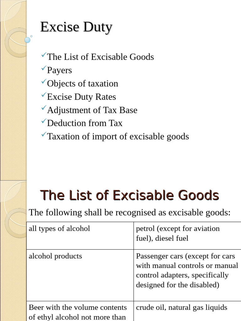 Lecure+#6 +excise+duty | PDF | Taxes | Excise