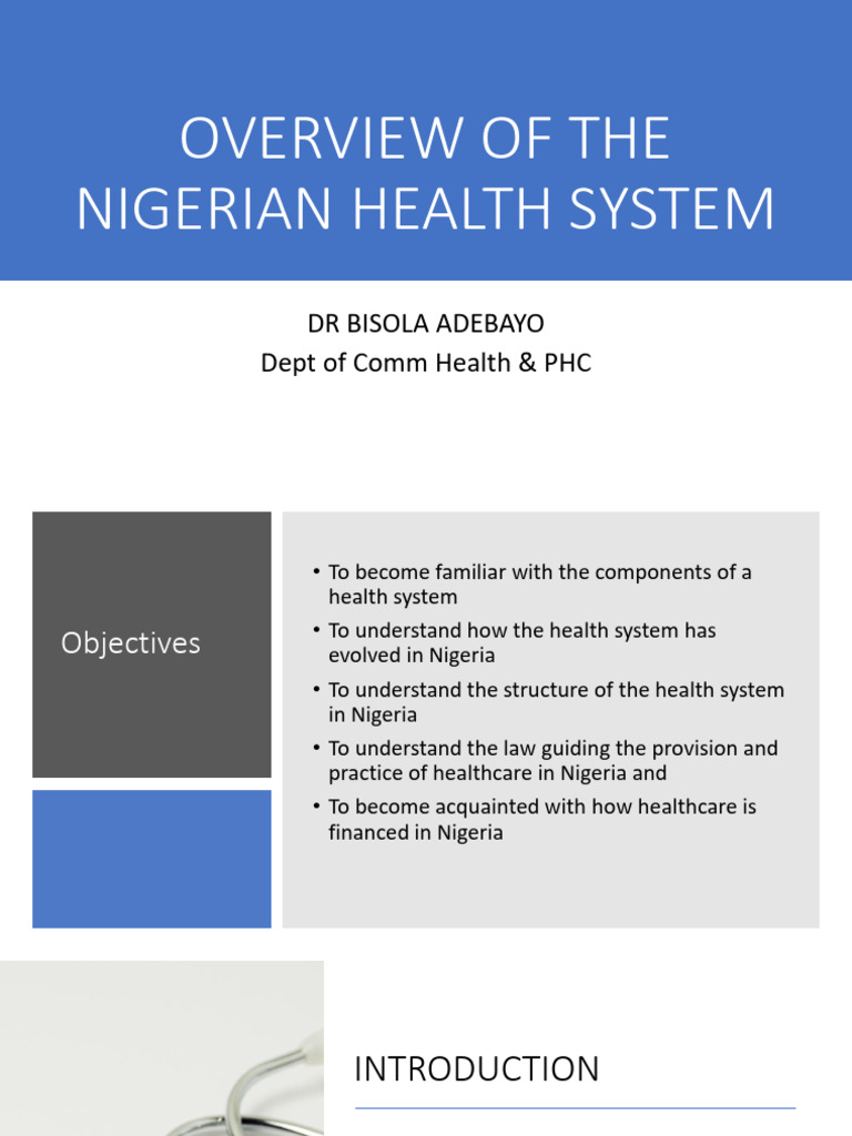 500L - Overview of The Nigerian Health System | PDF | Health Care ...