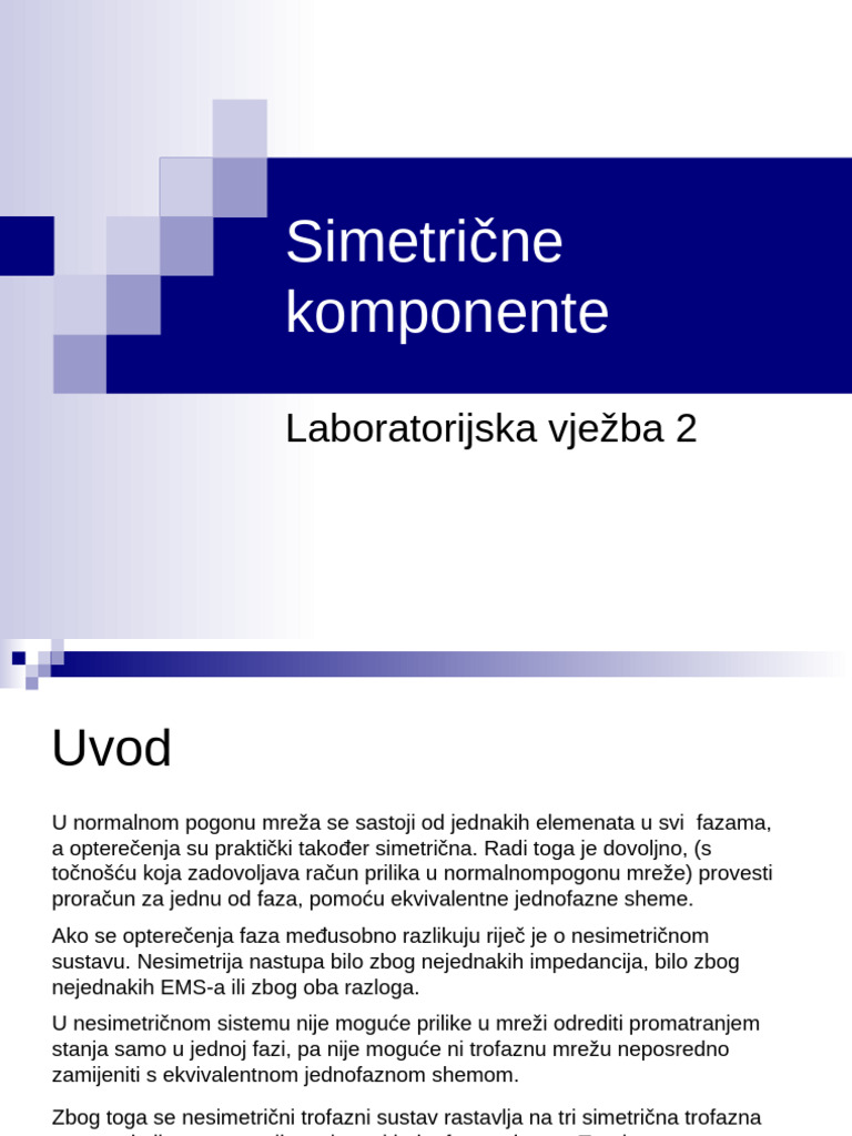 Simetricne Komponente LabVjezba2 | PDF