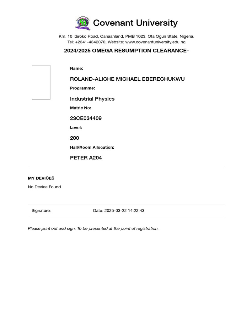 Covenant Portal | PDF