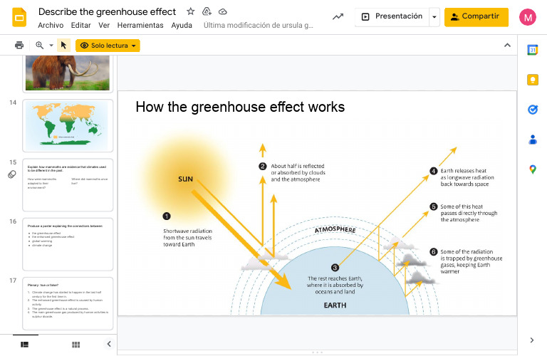 Describe The Greenhouse Effect - Presentaciones de Google | PDF