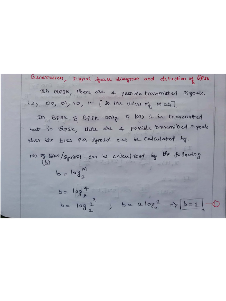 18ECC205J - Analog and Digital Communication - Unit 4 - QPSK-1 | PDF