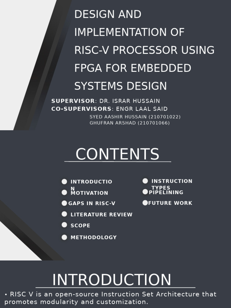 Design And Implementation Of Risc V Architechture Using Fpga 1 Pdf