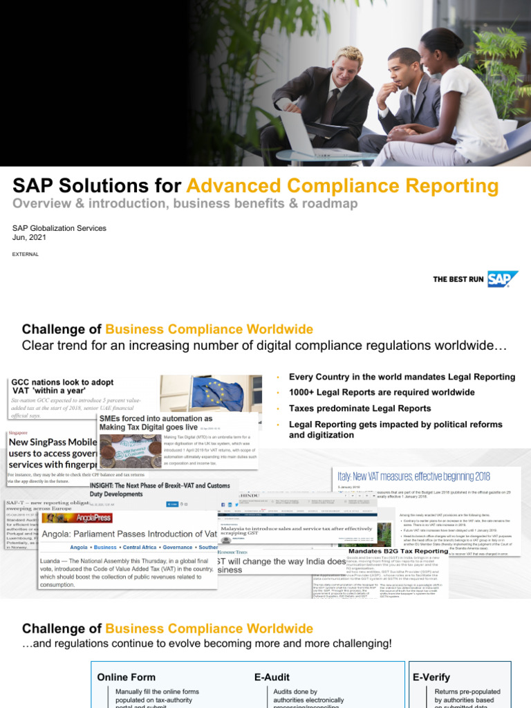 Overview Advanced Compliance Reporting | PDF | Taxes | Regulatory ...