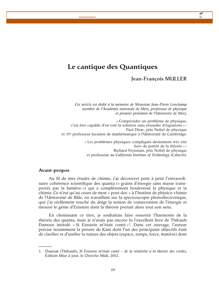 Cantique Des Quant | PDF | Permittivité | Lumière