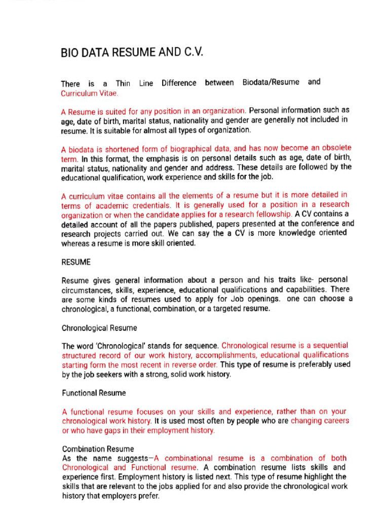TC Unit 2 Communication Skills For Career Building | PDF | Résumé