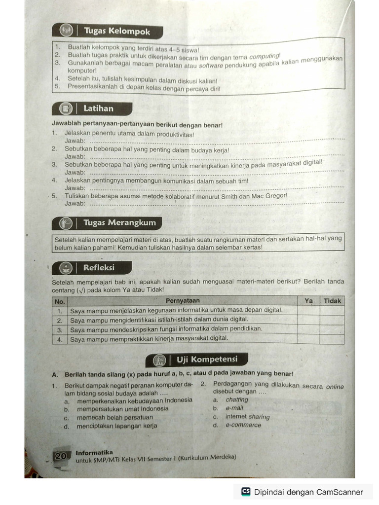 Latihan Soal Bab Informatika Dan Keterampilan Generik | PDF