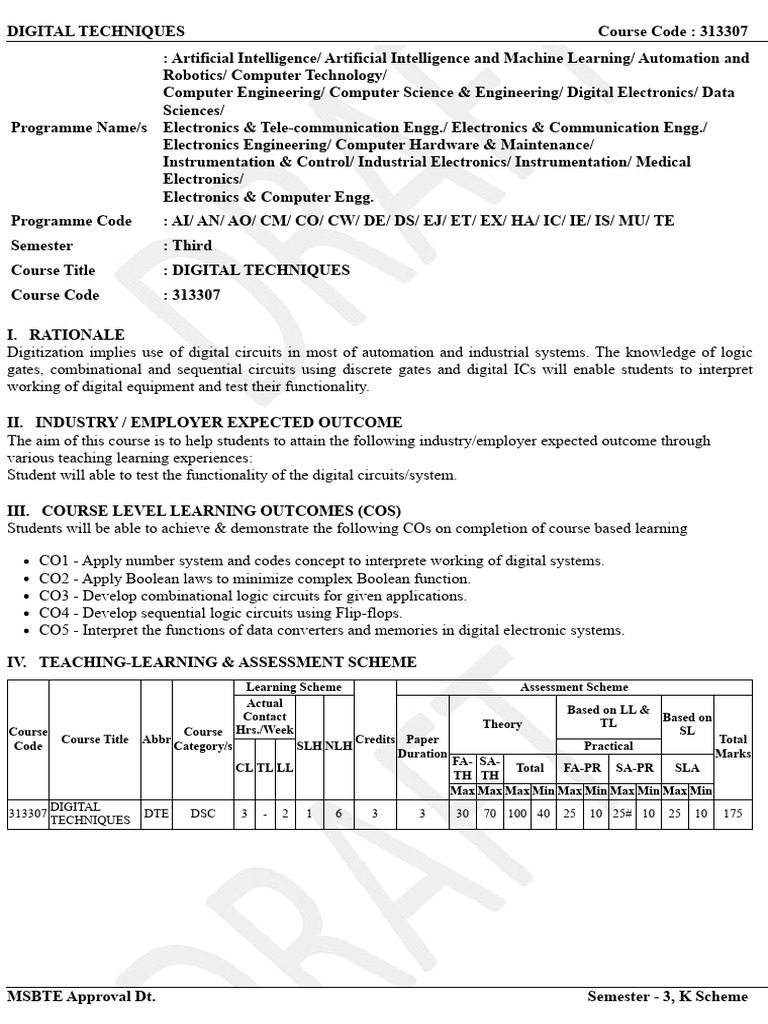 DTE_SYLLABUS_PYQ_MODEL_MERGED | PDF | Logic Gate | Computer Memory