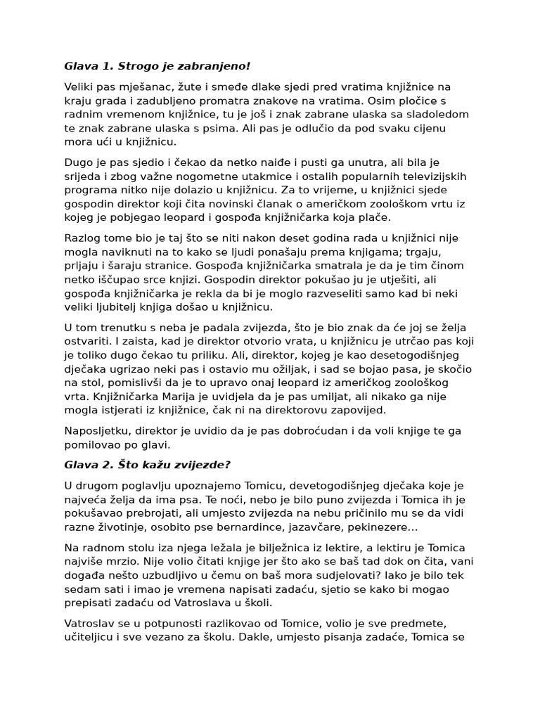 Djelo Za Cjelovito Čitanje - Psima Ulaz Zabranjen | PDF