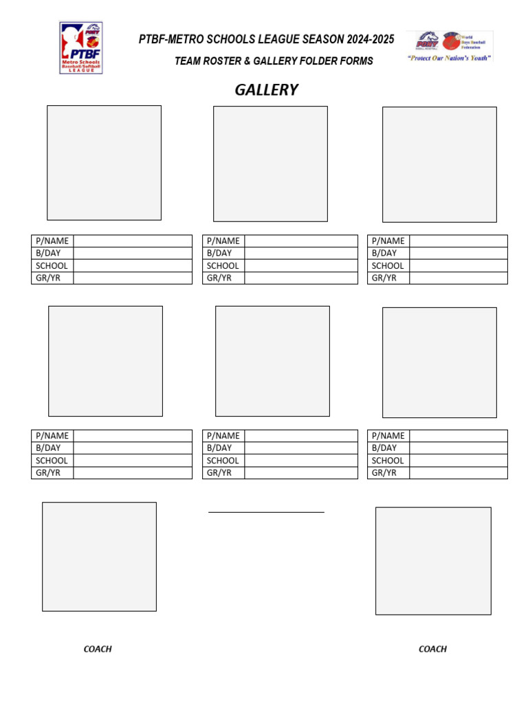 PTBF MSL Gallery Form (New) - 0746b1b0 50d8 4d73 9bc8 B89f5def45c8 | PDF