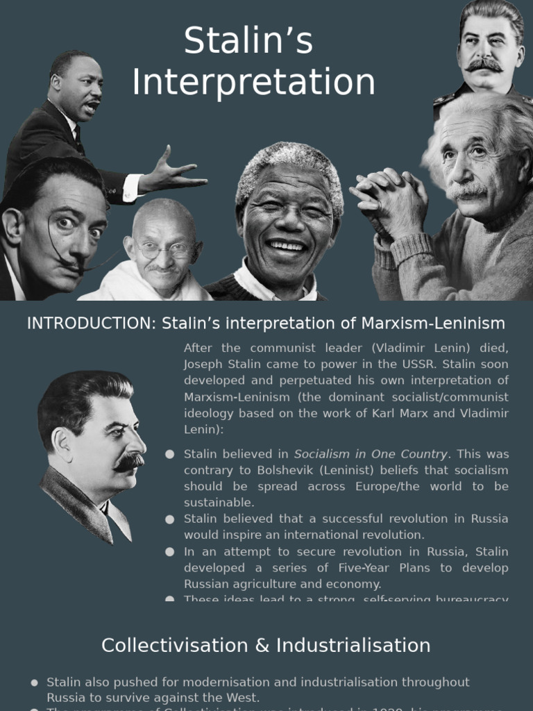 Stalin's Interpretation of Marxism-Leninism | PDF | Joseph Stalin | Anti Capitalism