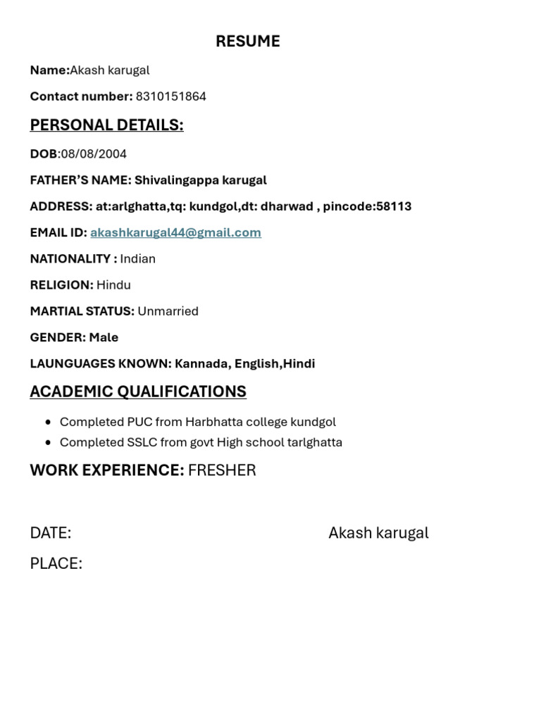 Akash Resume | PDF
