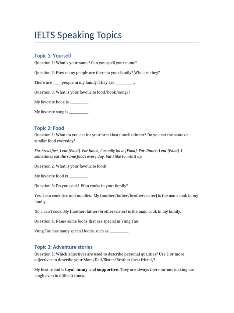 IELTS_Speaking_Topics | PDF | Flood | Tornadoes