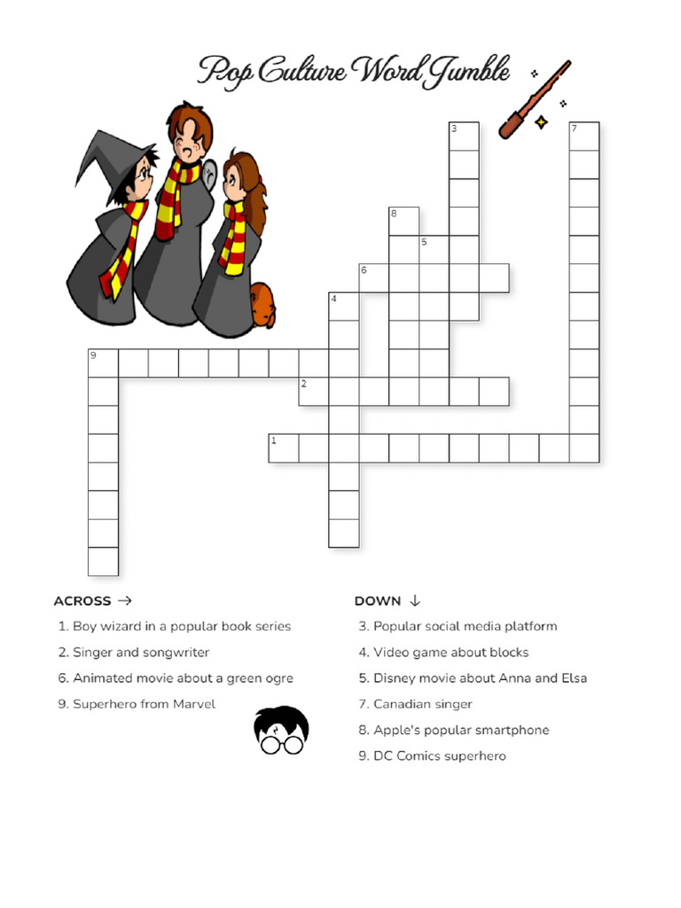 Pop Culture Word Jumble | PDF