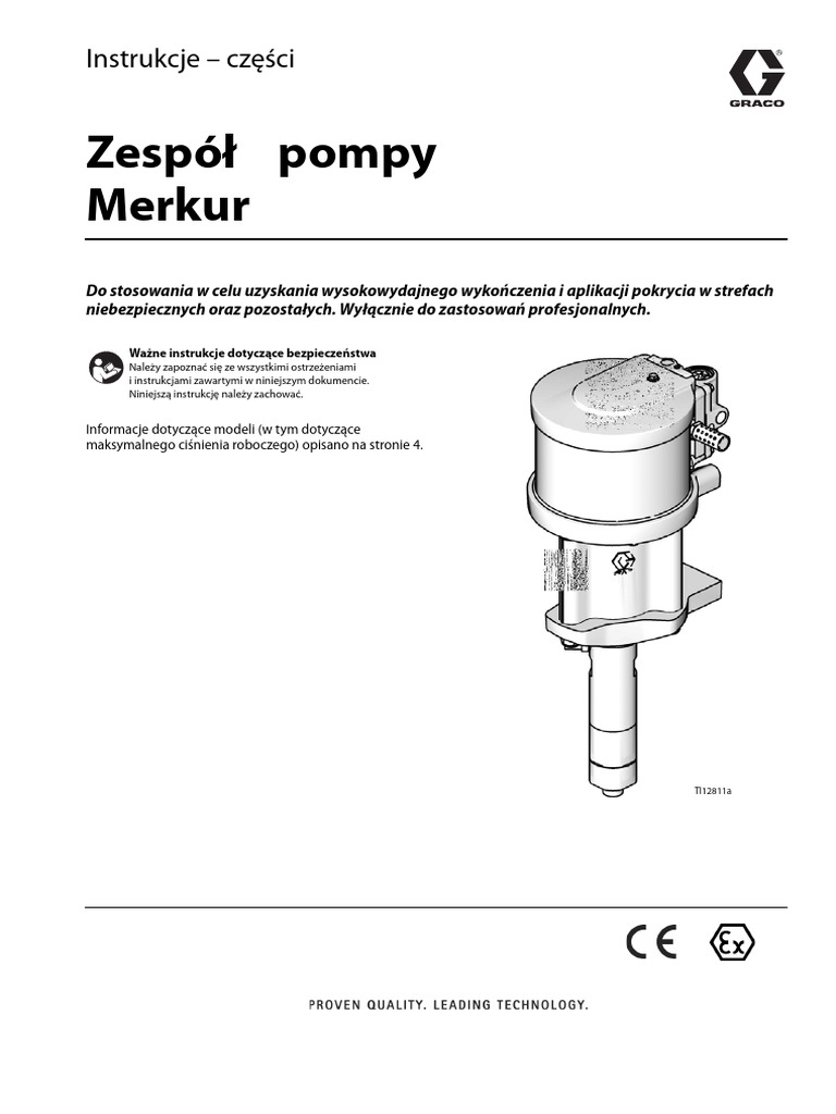 Zespół Pompy Merkur: Instrukcje - Części | PDF