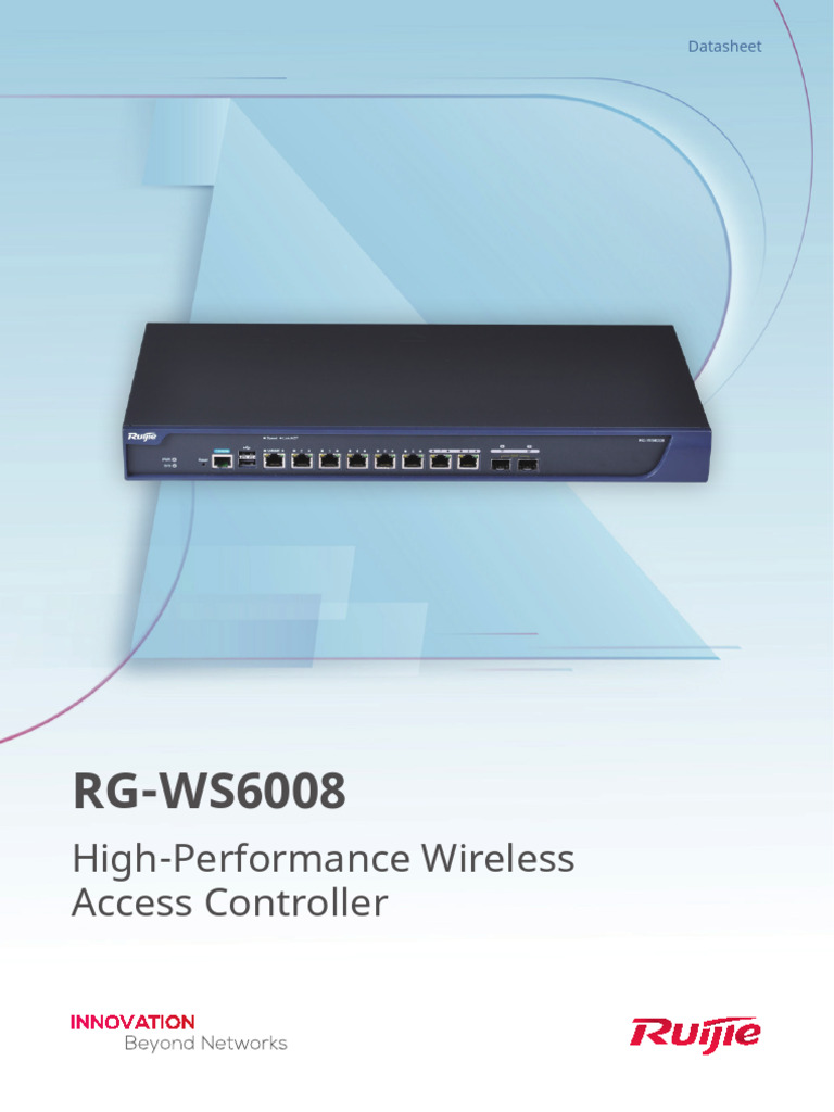 RG-WS6008 High-Performance Wireless Access Controller Datasheet - For Preview - 09271027 | PDF ...