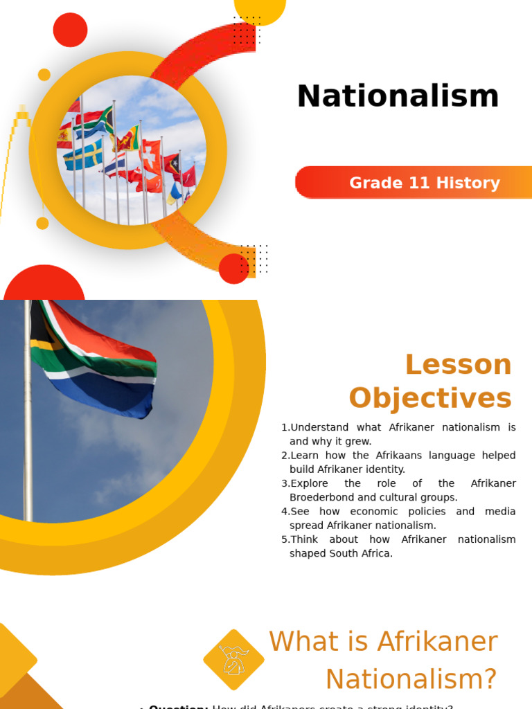 Afrikaner Nationalism 1 (Gr.11 History) | PDF | South Africa