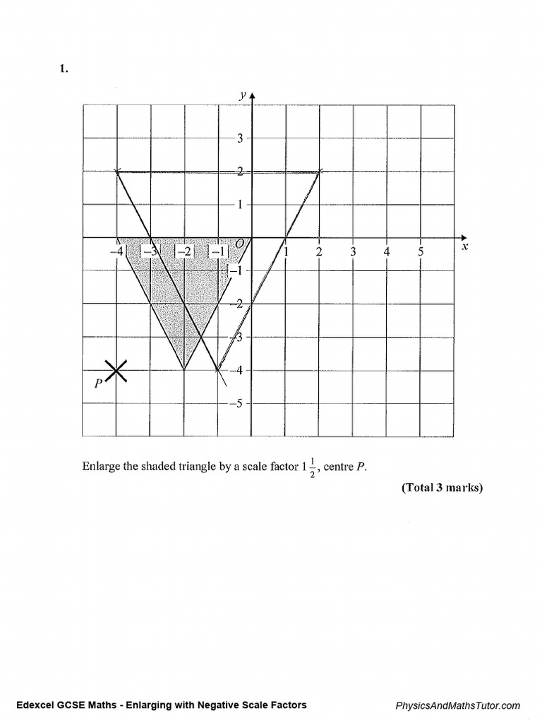 Enlarging With Negative Scale Factors MA | PDF