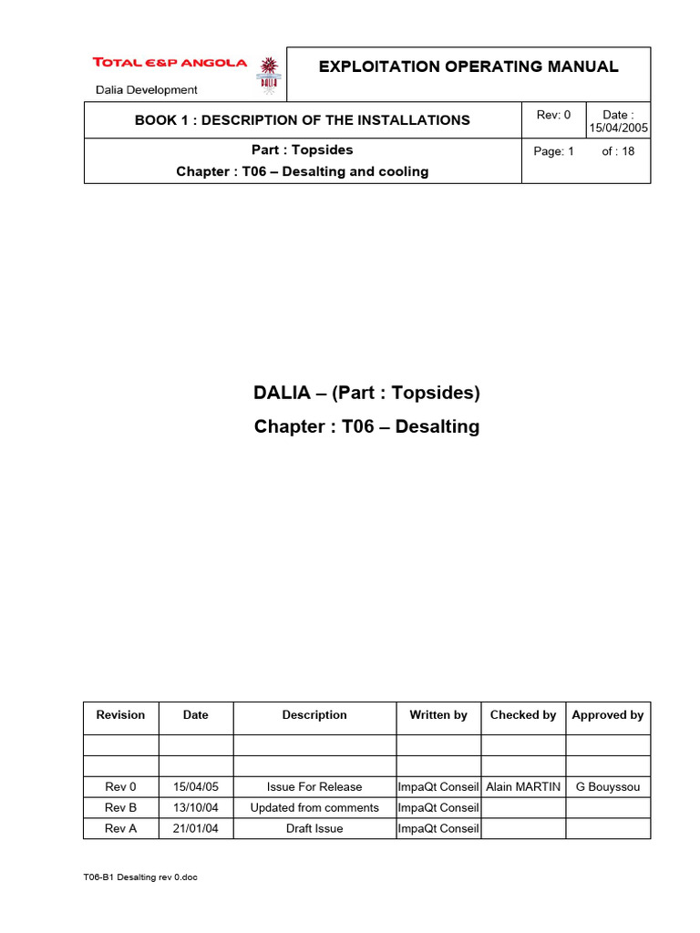 Chapter T06 Desalting and Cooling - Rev 0 | PDF | Pump | Valve