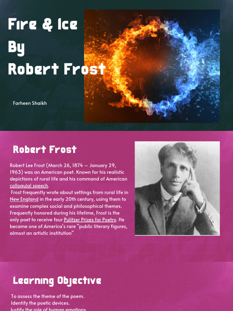 Fire & Ice by Robert Frost: Farheen Shaikh | PDF | Greed | Psychology