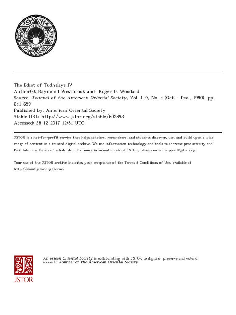 Edict of Tuthaliya 4 | PDF | Pronoun | Grammatical Number