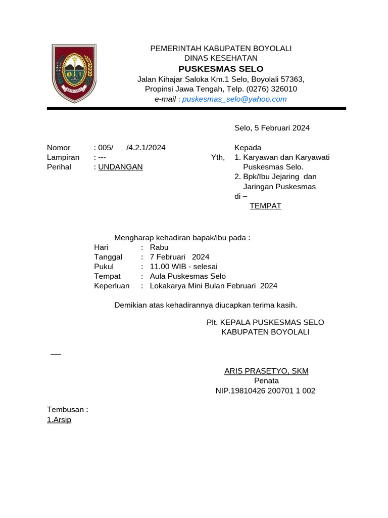 Undangan Selo Ada | PDF