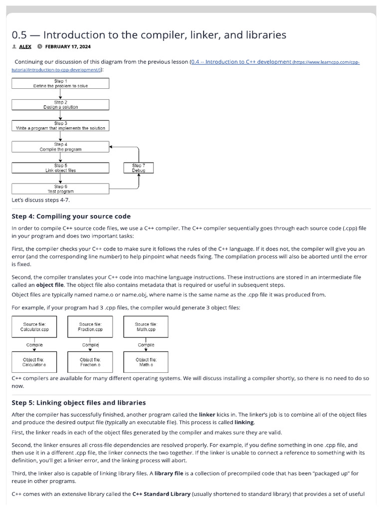 5 Introduction To The Compiler Linker and Libraries | PDF