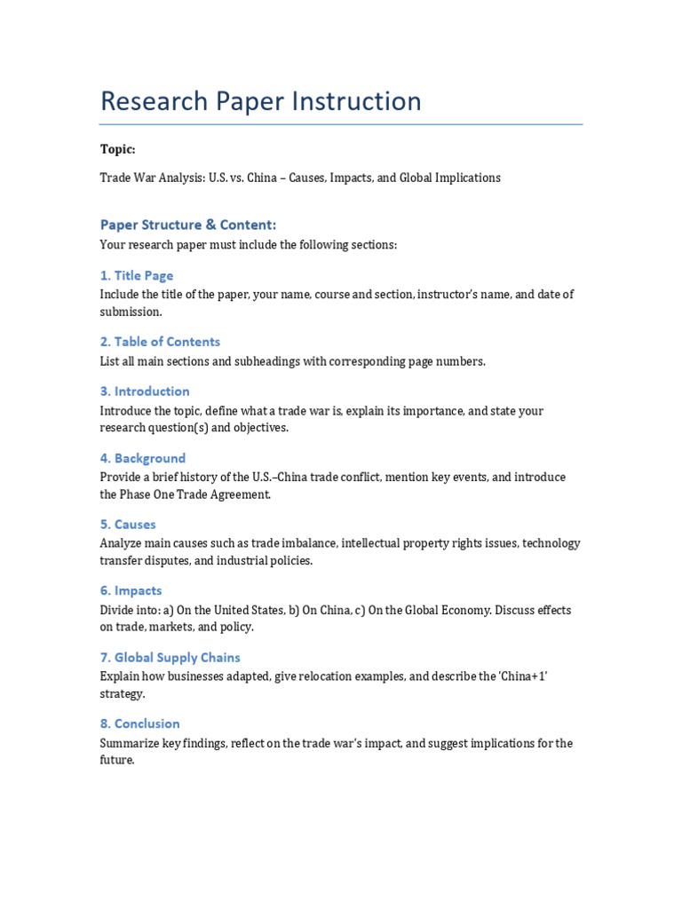 Research Paper Instructions-1 | PDF