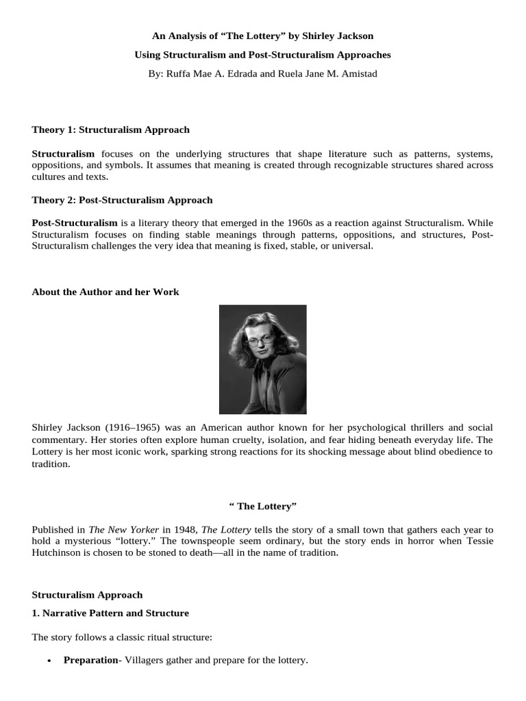 Analysis - Structuralism and Post-Structuralism | PDF