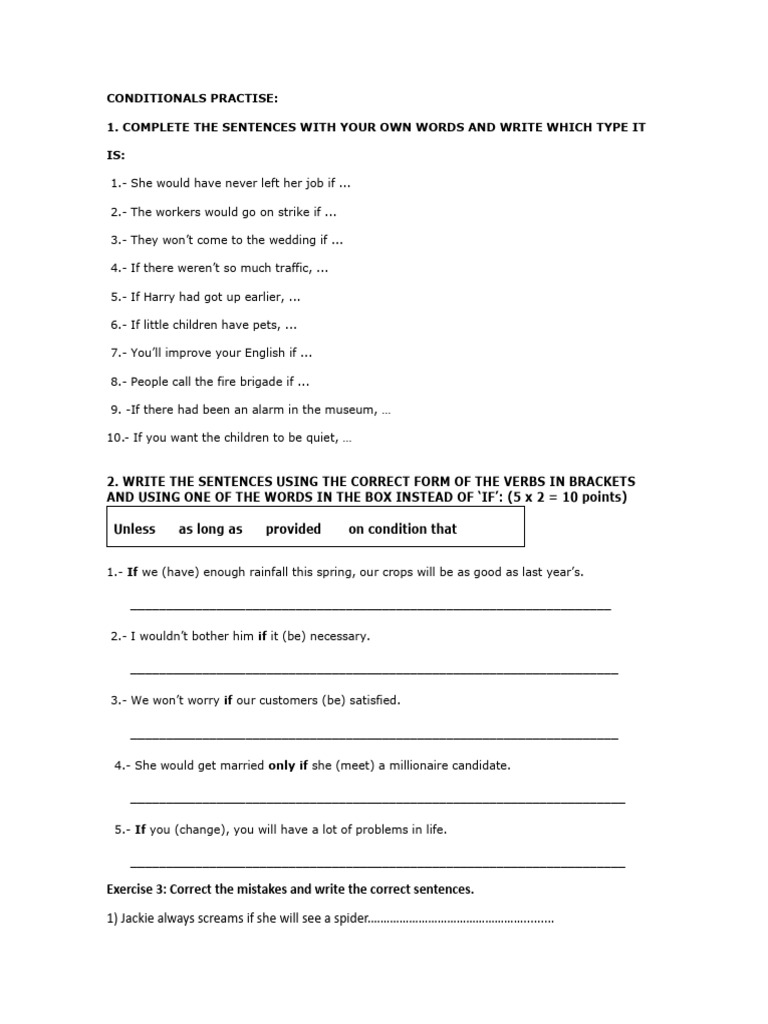 All Conditionals Extra Practise | PDF
