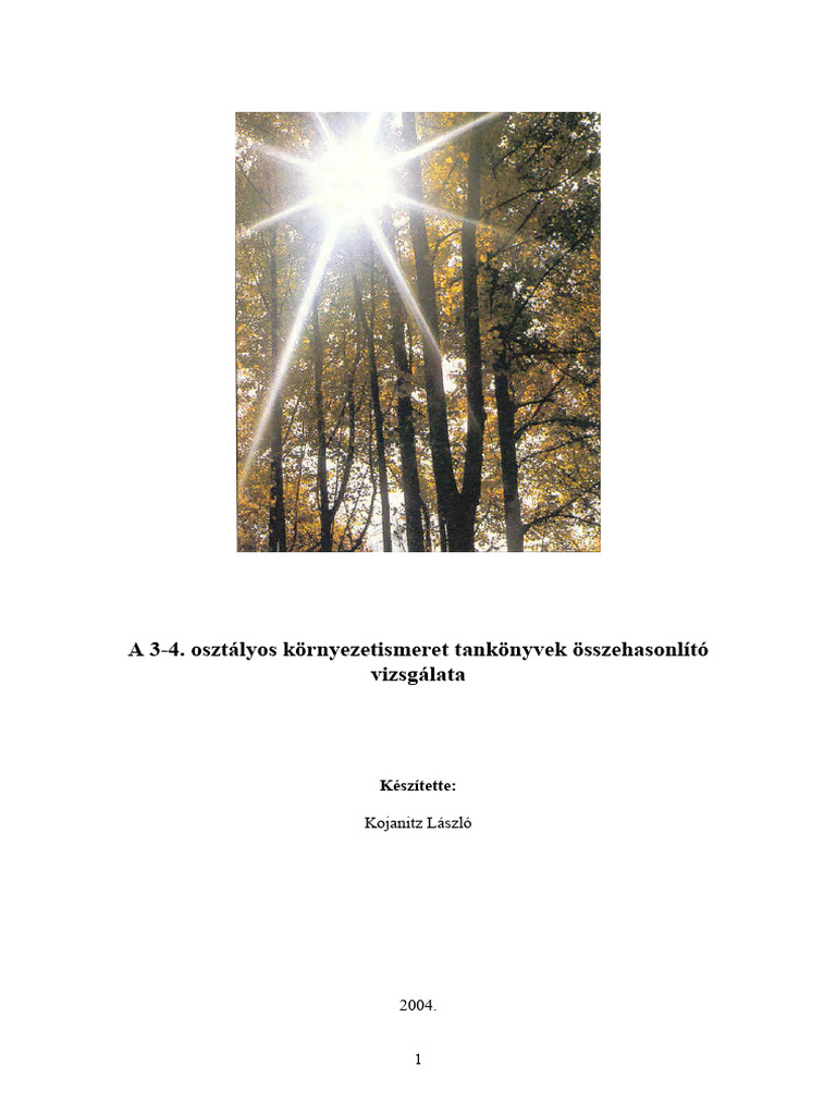 Környezetismeret Tanulmány | PDF