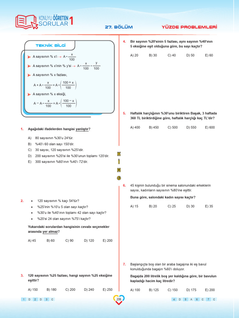 027 - Yüzde Problemleri | PDF
