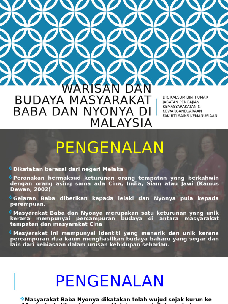 Warisan Dan Budaya Masyarakat Peranakan - Baba Nyonya - 19042021 - Amend | PDF